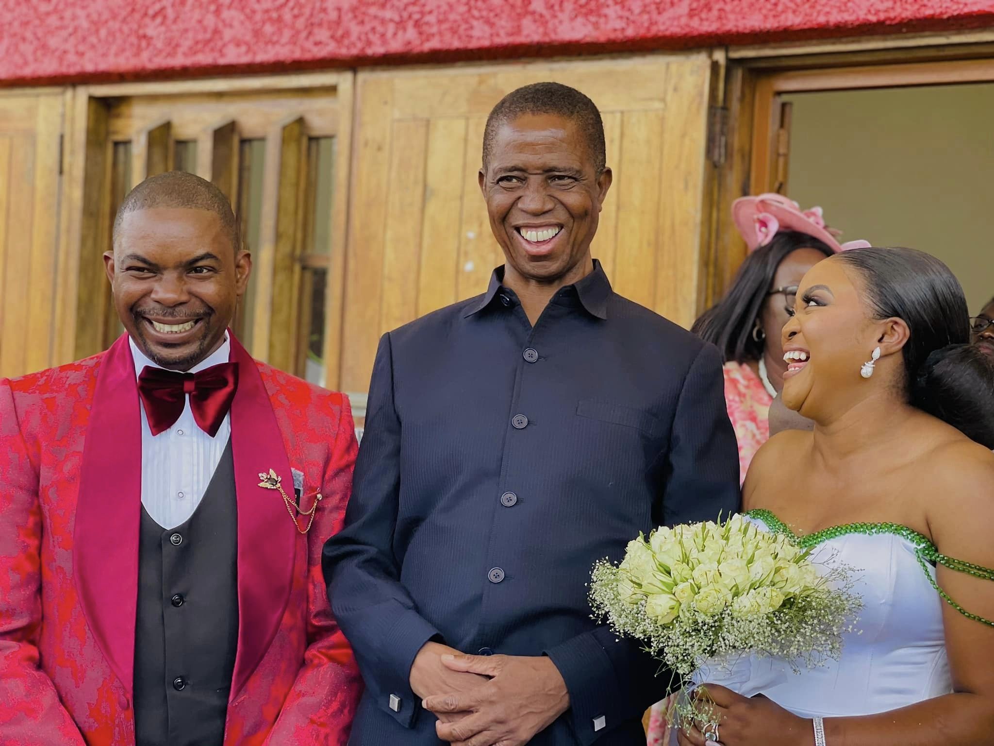 Former Zambia President Edgar Lungu attends Gerald Phiri and Mubanga ...