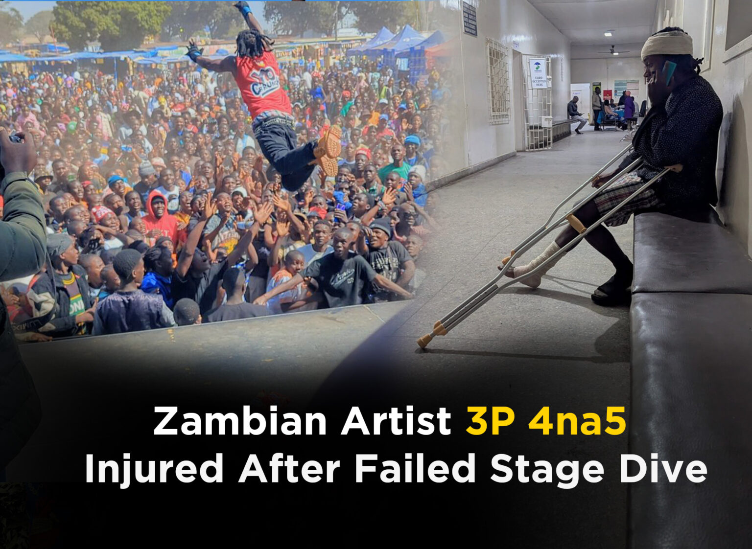 Zambian Artist 3P 4na5 Injured After Failed Stage Dive – Face of Malawi