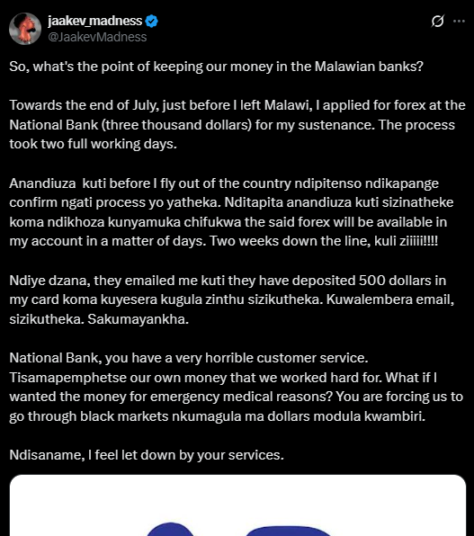 Jaa Kev Madness Slams National Bank Over Delayed Forex Access – Face of ...