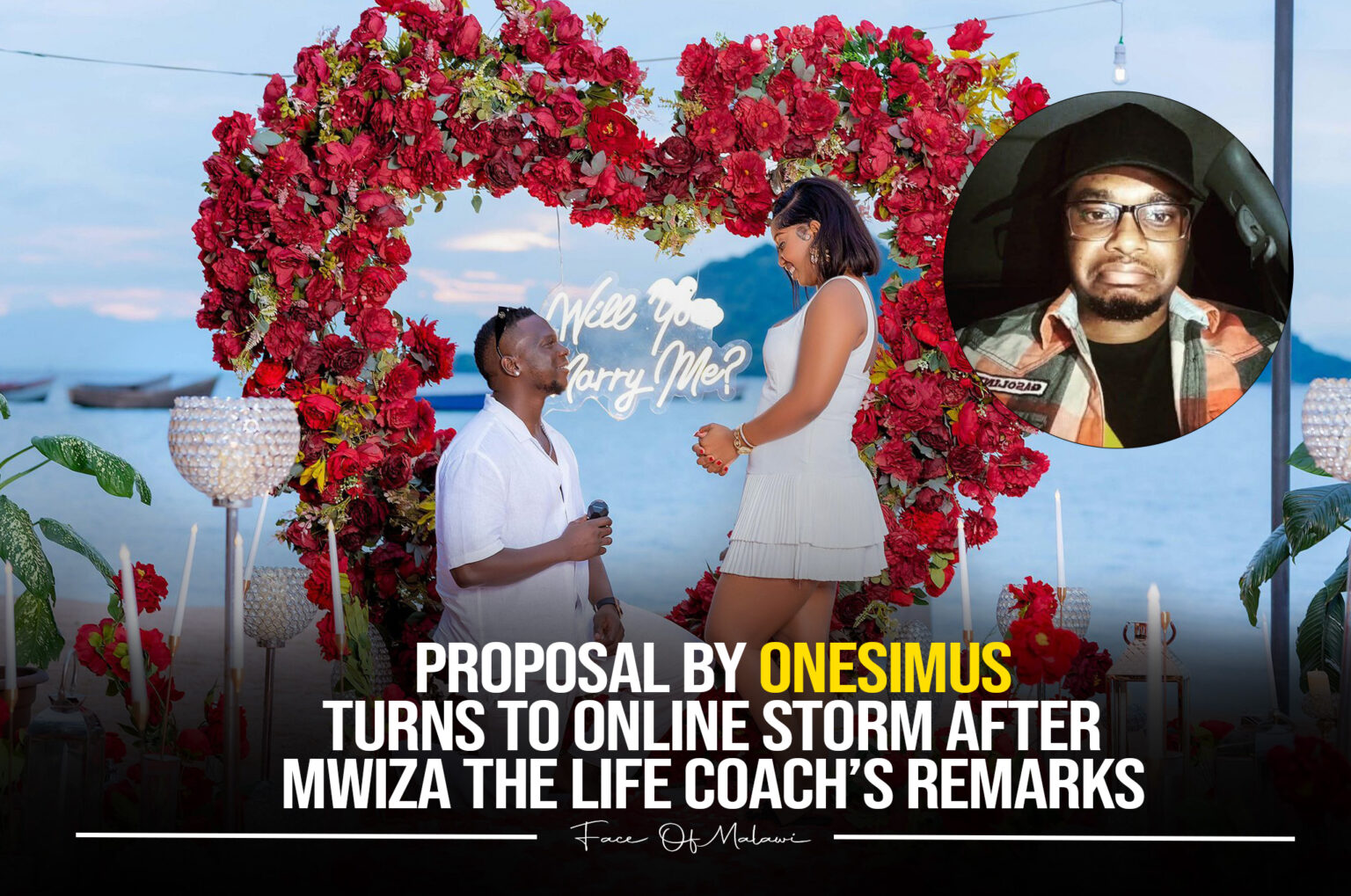 Romantic Proposal By Onesimus Ignites Social Media Debate – Face of Malawi