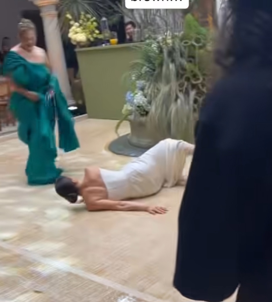 DRAMA//Bride falls at her wedding while dancing to Chris Brown’s song ...